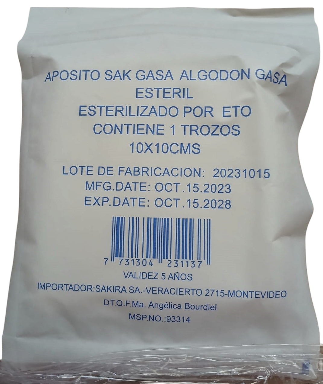 APÓSITO GASA ALGODON GASA ESTÉRIL - Protemed - Sumamos vida en cada ...